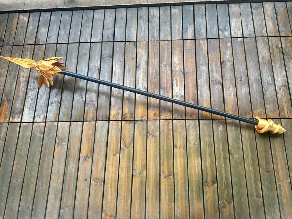 Fire Spear with Hinged Armor-Switching Capability, Printable on A1 Mini ...