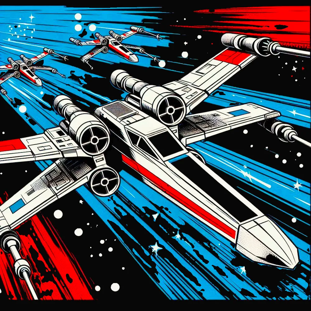 X-Wing Hueforge. American Style by Luckyfer - MakerWorld