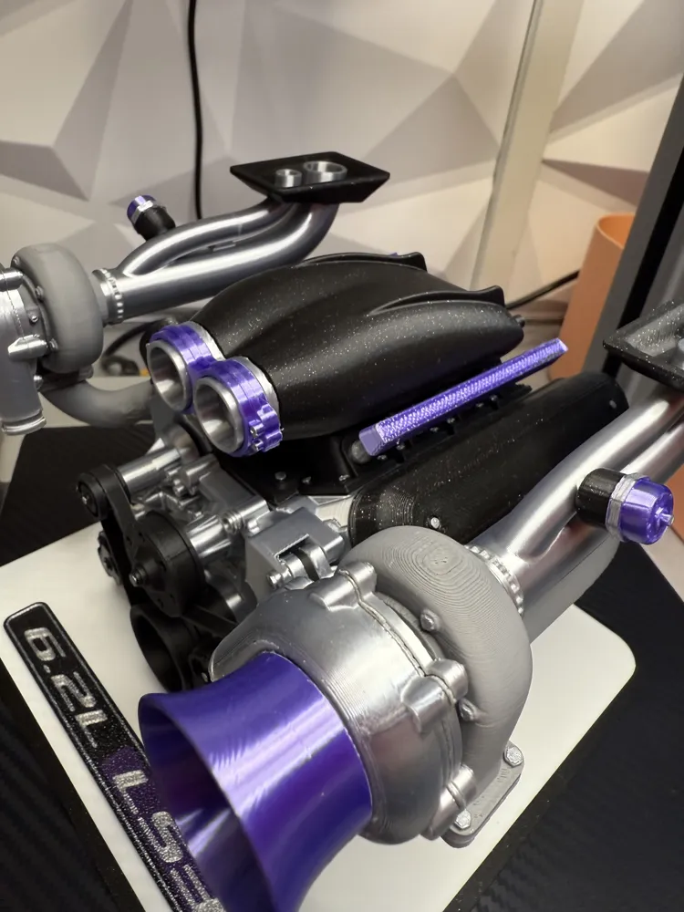 LS V8 Twin Turbo Engine 1/6 Scale - Free 3D Print Model - MakerWorld