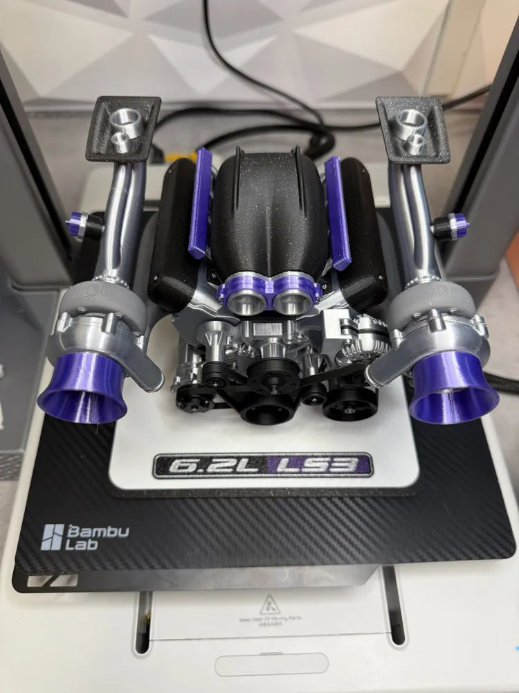 LS V8 Twin Turbo Engine 1/6 Scale - Free 3D Print Model - MakerWorld