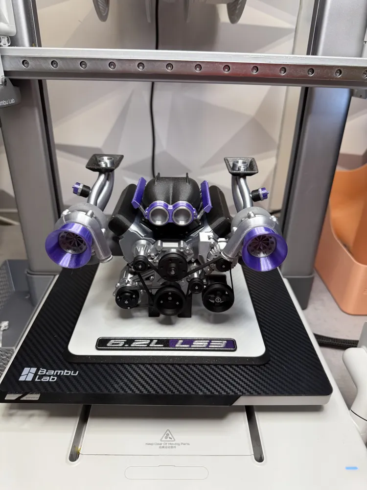 LS V8 Twin Turbo Engine 1/6 Scale - Free 3D Print Model - MakerWorld