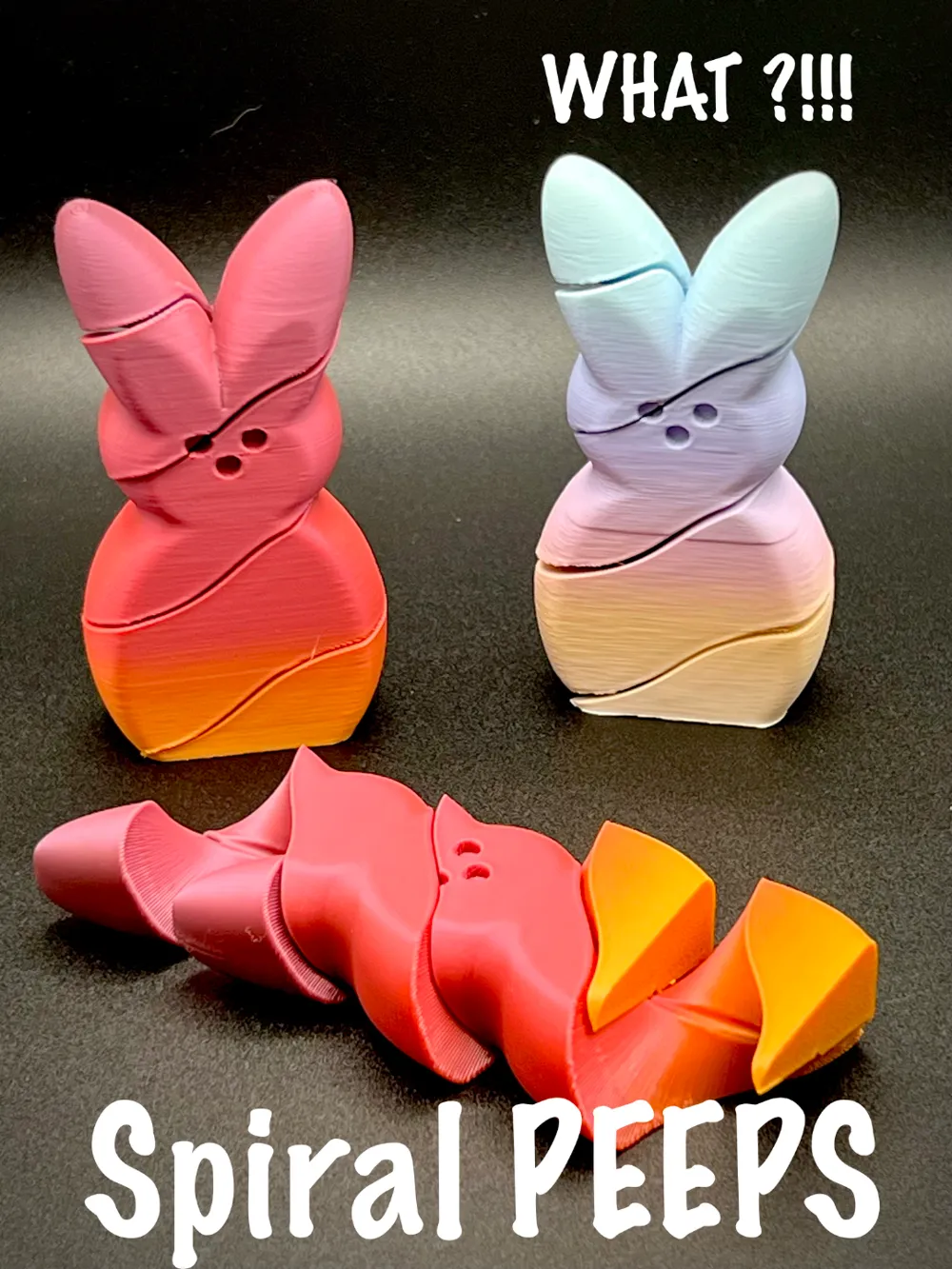 Spiral Peeps - Bunny by PrintingPopPop MakerWorld: Download Free 3D Models