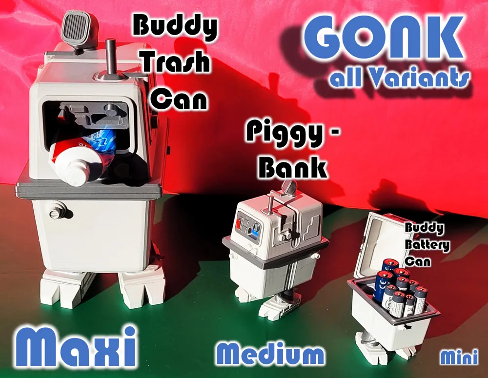 GONK Droid Mini + Battery Storage by H2Jack Concepts - MakerWorld