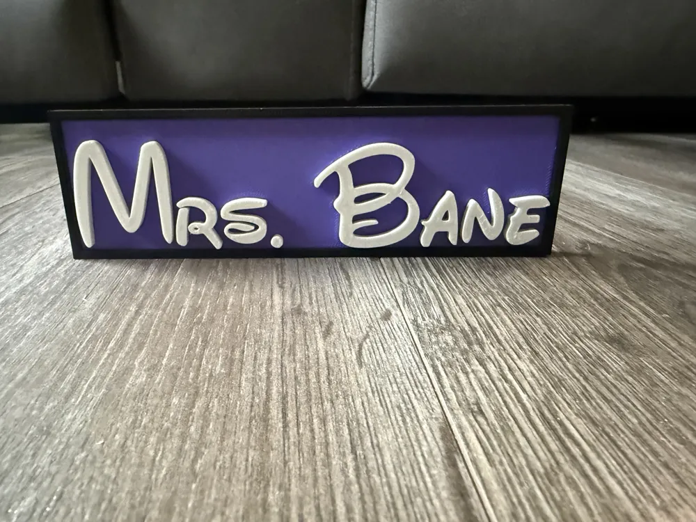 Disney Name Plate - Free 3D Print Model - MakerWorld