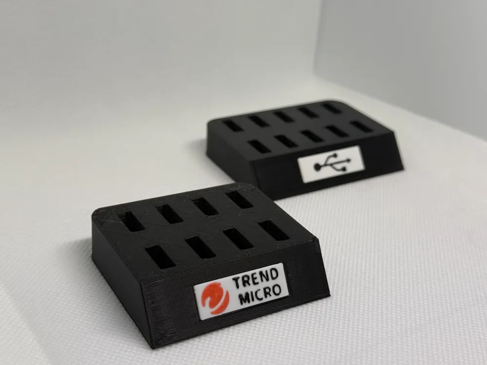 USB Holder with Label by Humnarr - MakerWorld