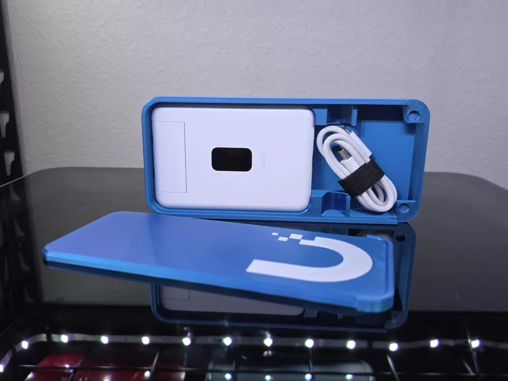 Unifi Travel Router Sliding Cover with Storage - Free 3D Print Model ...