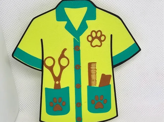 Porte-clés uniforme de toiletteur pour chien par MarsdenZ3D MakerWorld ...