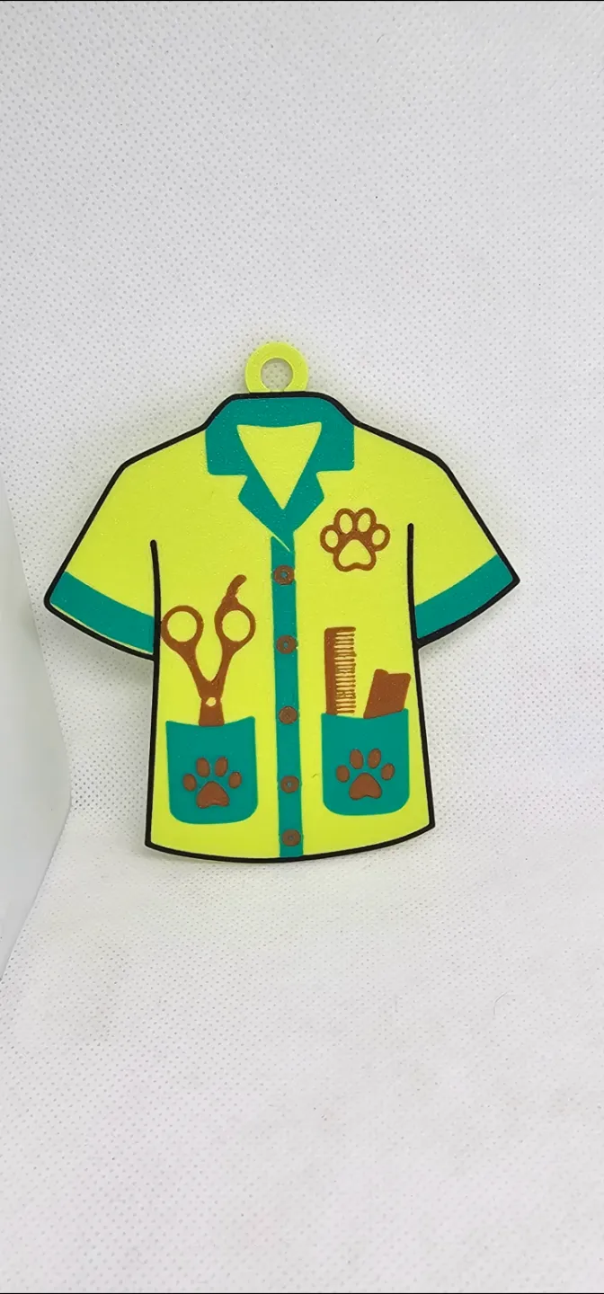 Porte-clés uniforme de toiletteur pour chien par MarsdenZ3D MakerWorld ...