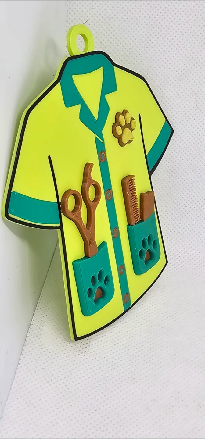 Porte-clés uniforme de toiletteur pour chien par MarsdenZ3D MakerWorld ...
