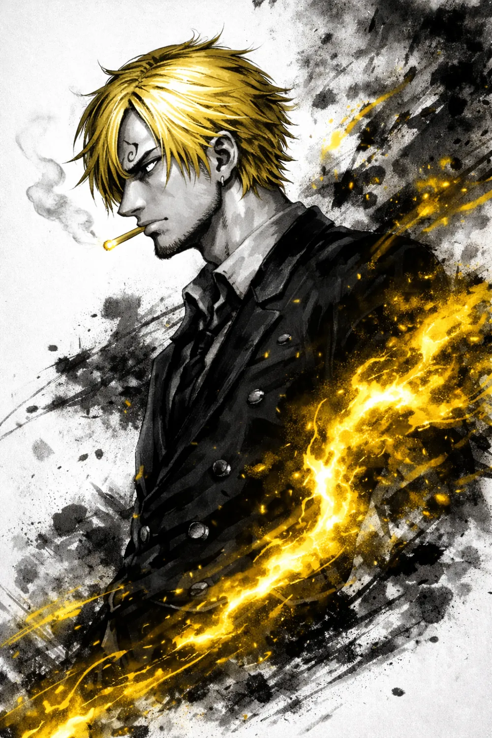 Sanji – One Piece | Arte de pared 3D Hueforge - Modelo de impresión 3D ...