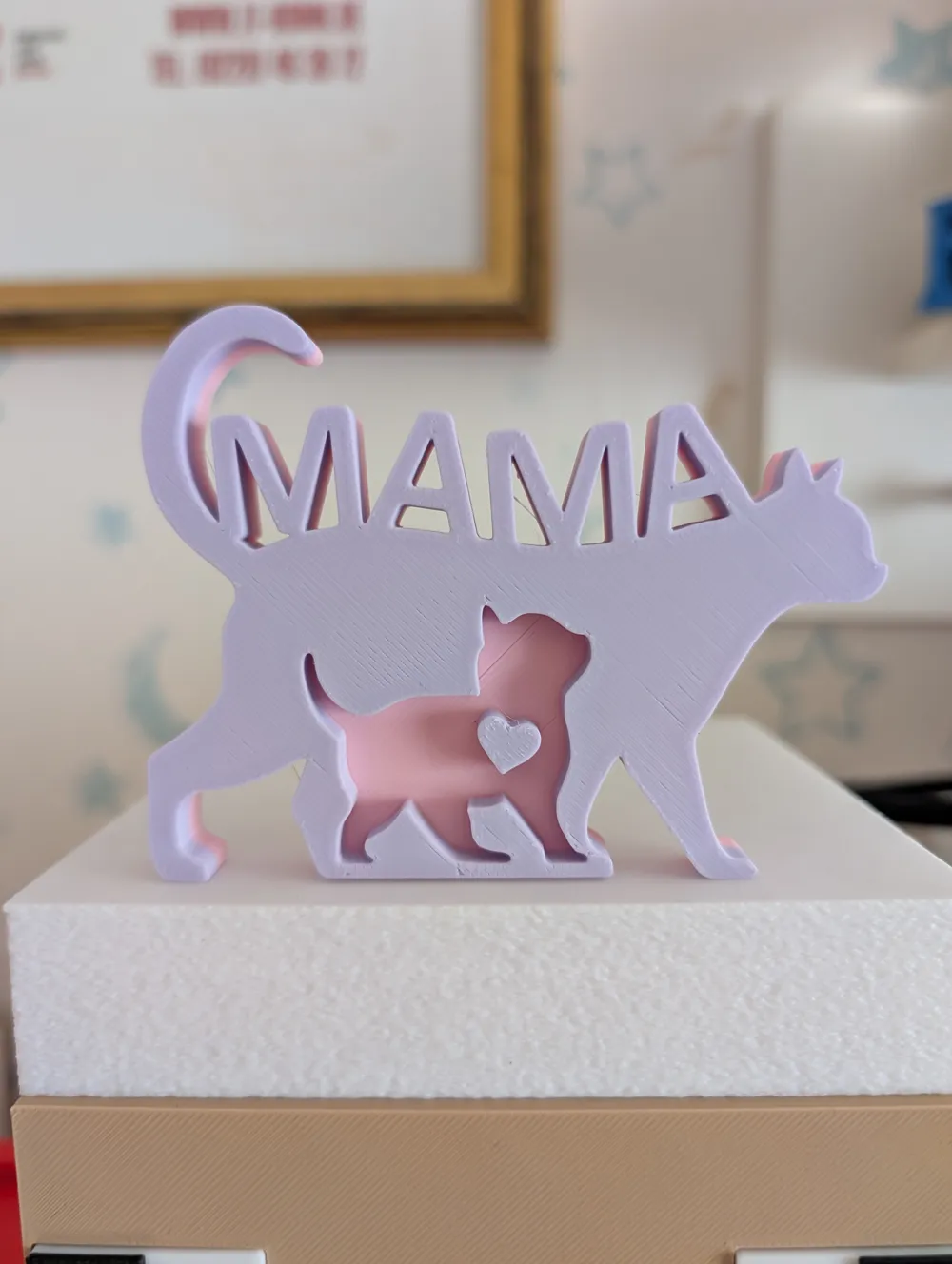 Cat+Baby Mother's Day (Mom or Mama) by 3DMerchandMore MakerWorld ...