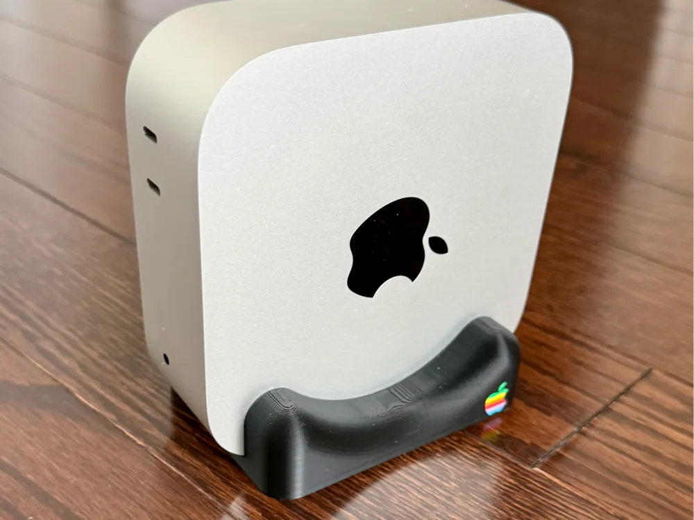 Mac mini M4 Vertical Stand V2 - Free 3D Print Model - MakerWorld