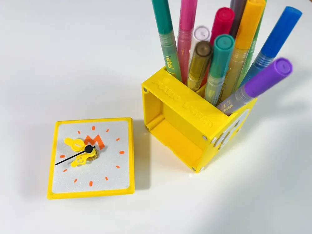 Desktop Pen Holder Clock Mario Desktop Clock (also functions as a pen ...