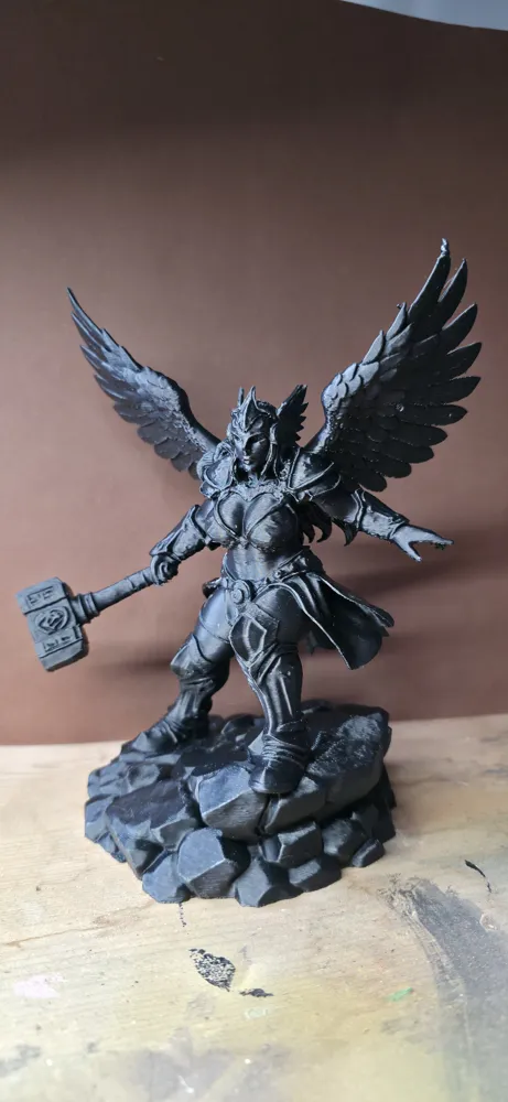 Valkyrie with Hammer, Valkyrie, Warrior - Free 3D Print Model - MakerWorld