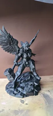 Valkyrie with Hammer, Valkyrie, Warrior - Free 3D Print Model - MakerWorld