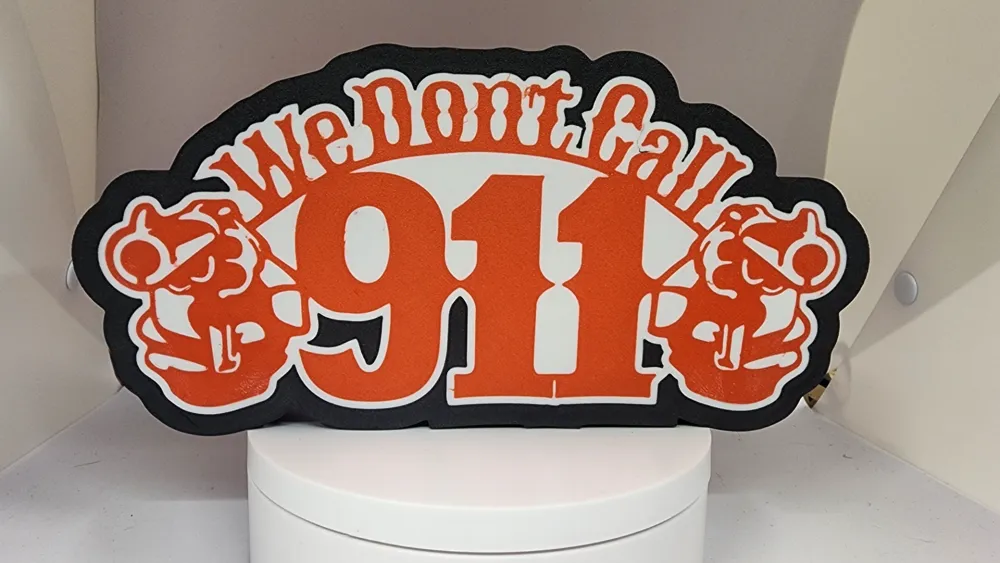 We Don't Call 911 LED lamp by bearswampdesigns - MakerWorld