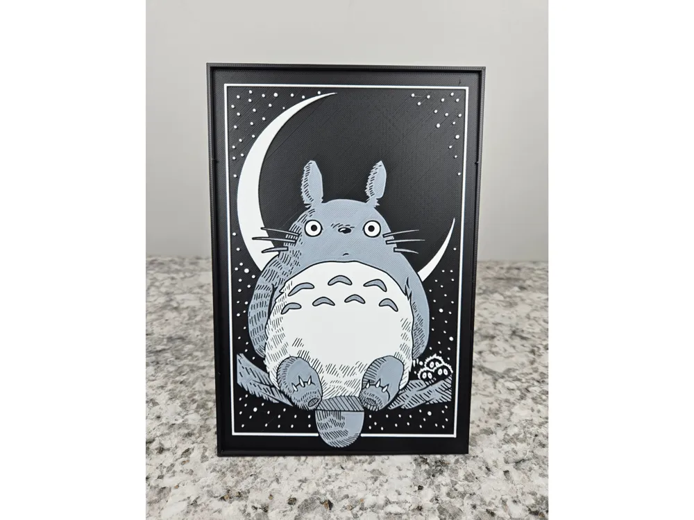 Totoro Moon - Free 3D Print Model - MakerWorld