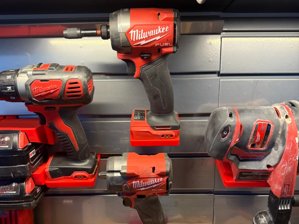 Milwaukee M18 Tool Mount for Slat Wall by Adventure Solutions - MakerWorld
