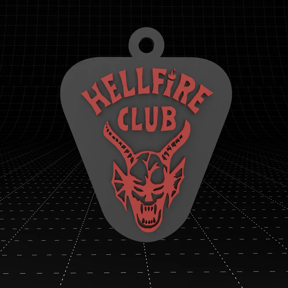 Stranger Things Hellfire Club Keychain – Fan Made - Free 3D Print Model ...