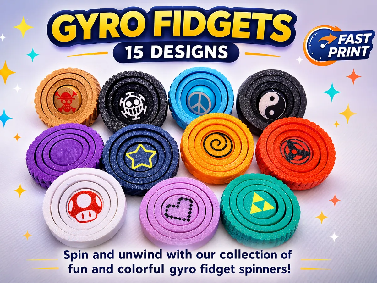 Gyroscopic Fidget Spinners - Free 3D Print Model - MakerWorld
