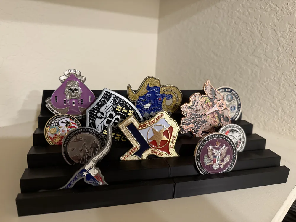 Challenge Coin tower - Free 3D Print Model - MakerWorld