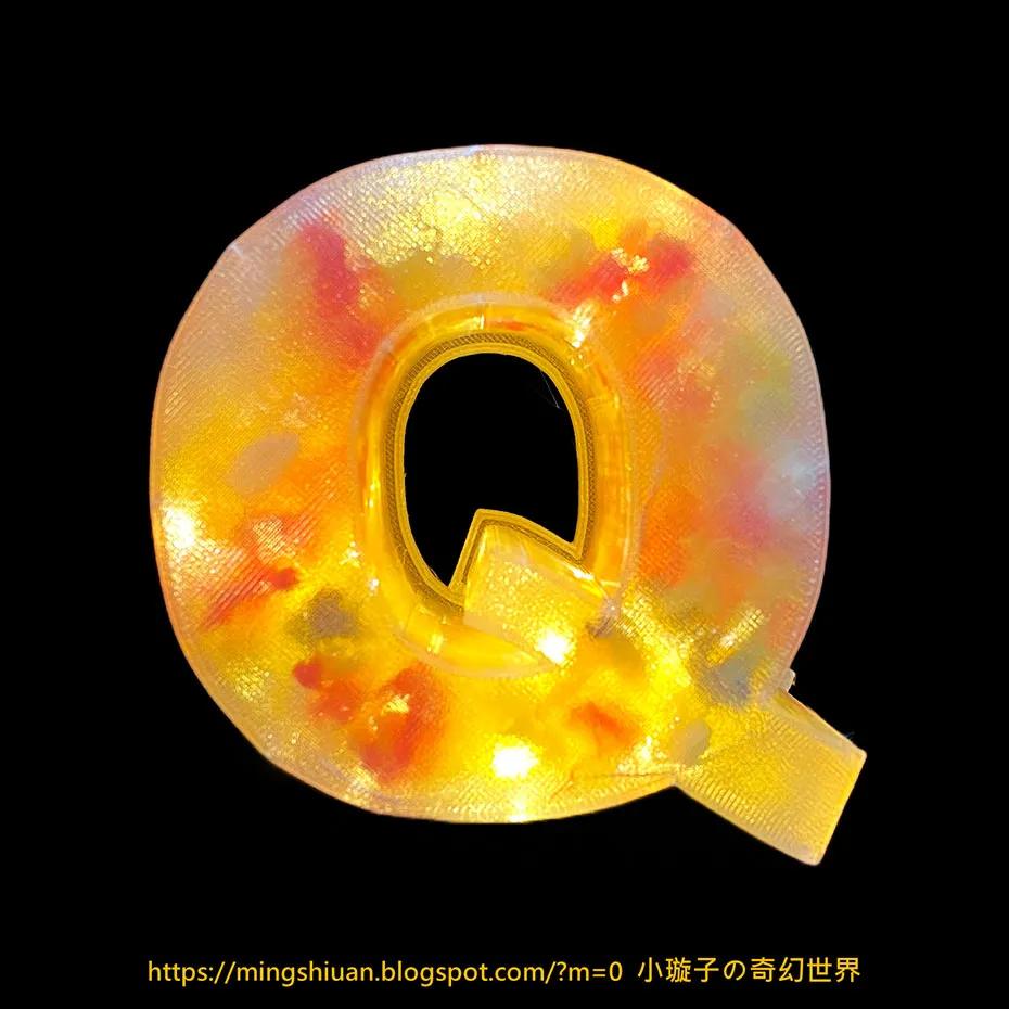 Letter Q Scrap storage box / Letter light box - Free 3D Print Model ...