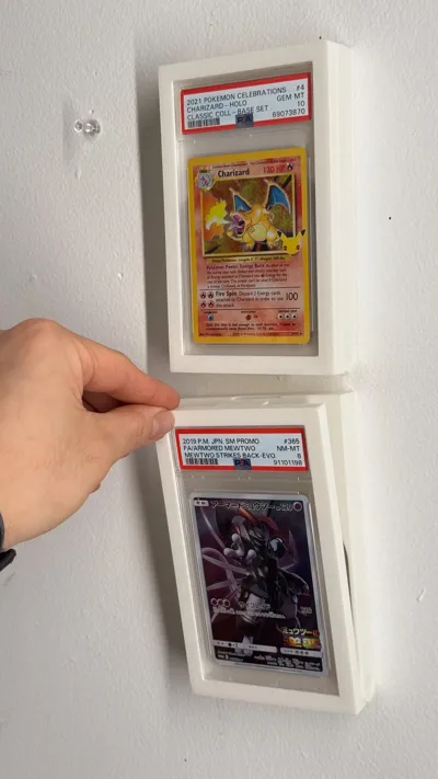 PSA Slab Wall Display: Easy Swap, Push Pin Mount - Free 3D Print Model ...