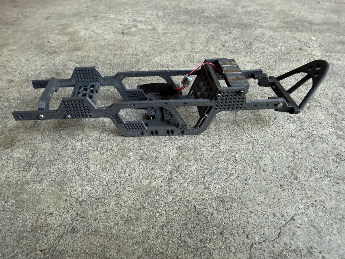 SCX24 LCG Full Chassis Stronger & stock skid holes - Free 3D Print ...