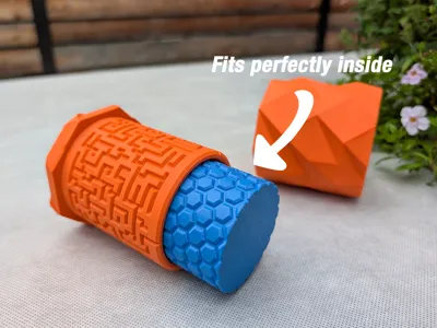Maze Puzzle Box - Low Poly design - Free 3D Print Model - MakerWorld