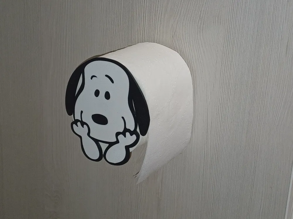 Porta rollo de papel higiénico Snoopy por Kiron 21 MakerWorld: Descarga ...
