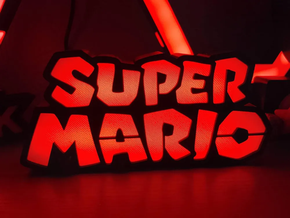 SUPER MARIO – RGB LED Lamp | Gaming Decoration - Free 3D Print Model ...