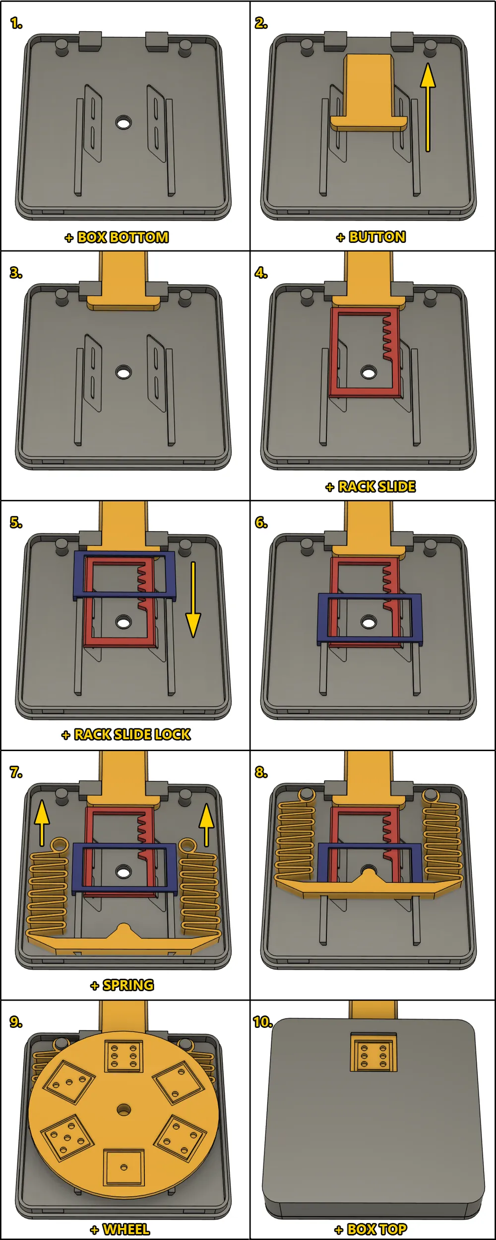 Mechanical Dice D6 and D10 by Ame MakerWorld: Download Free 3D Models