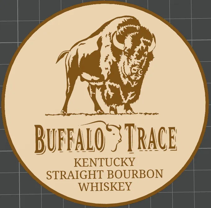 Buffalo trace coaster enhanced by Bailamos MakerWorld: Download Free 3D ...