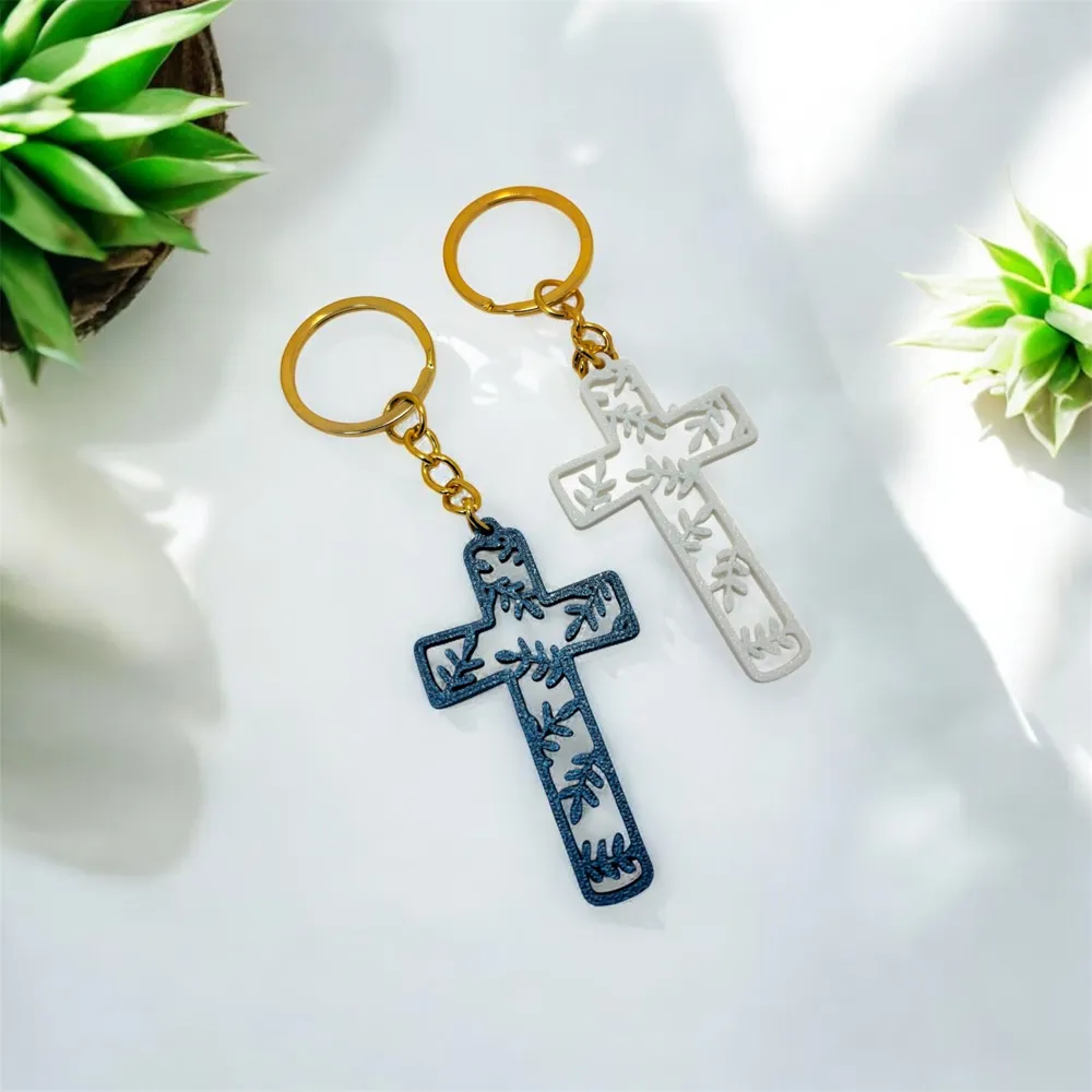 cross keychain - Free 3D Print Model - MakerWorld