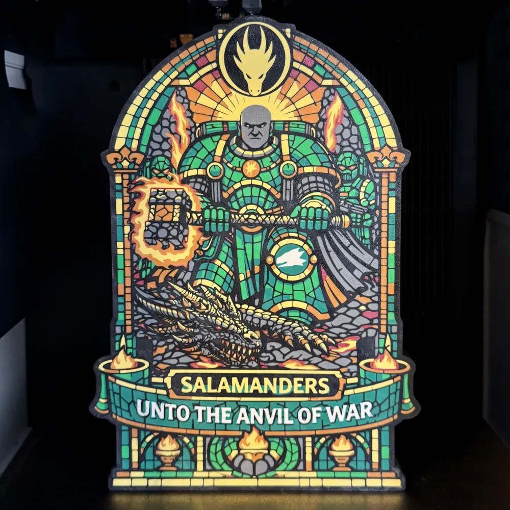 Vulkan Salamanders 40k Lightbox; Space Marine - Free 3D Print Model ...
