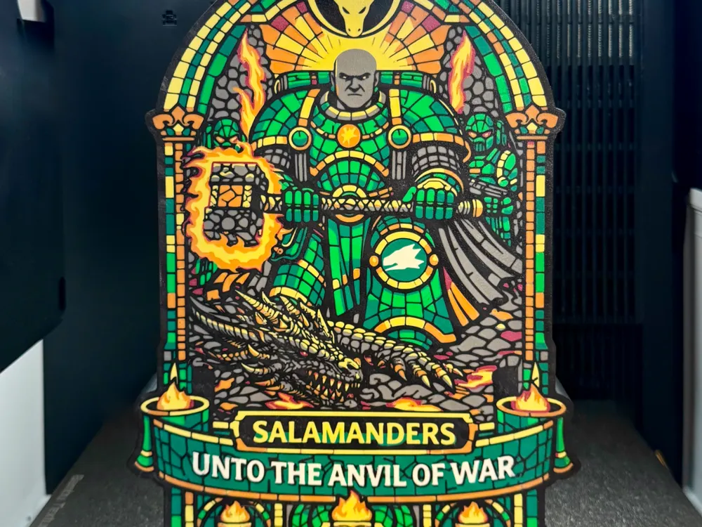 Vulkan Salamanders 40k Lightbox; Space Marine - Free 3D Print Model ...