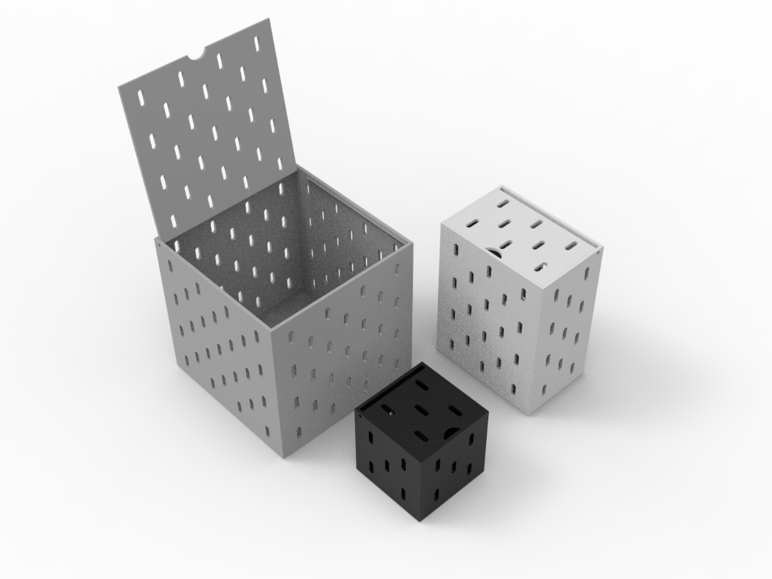 【ZQQ】Modular Flip-Top Desk Organizer for IKEA SKADIS Pegboard ...