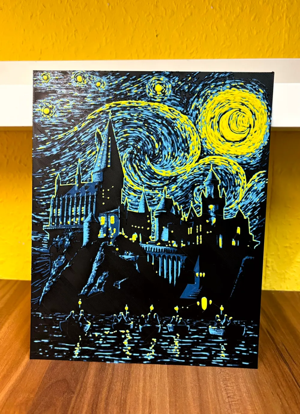 Hogwarts Starry Night Hueforge by undi23 - MakerWorld