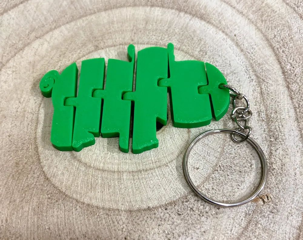Articulated hippo keychain by Franchescor - MakerWorld