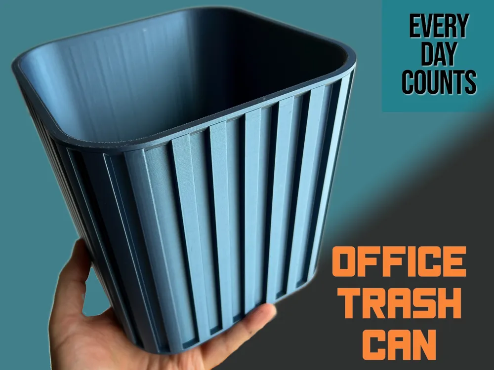Decorative office trash can by Every Day Counts - MakerWorld