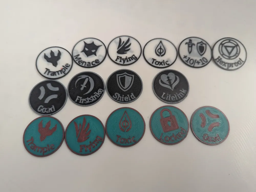 Double sided MTG flat token pack by Cobo - MakerWorld