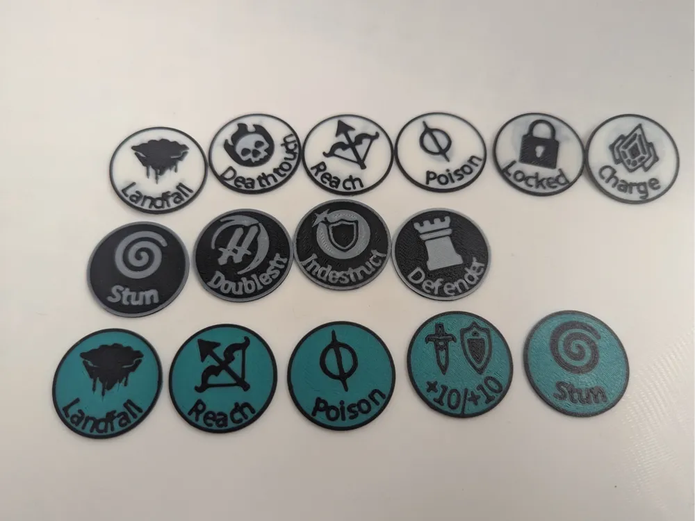 Double sided MTG flat token pack by Cobo - MakerWorld