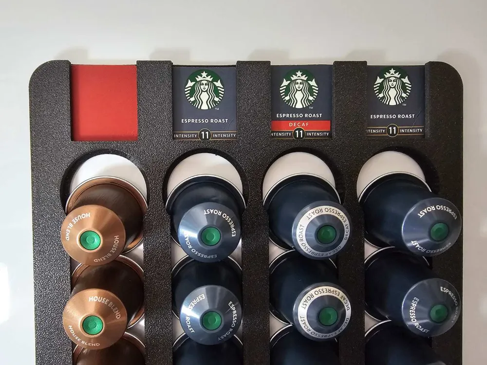 Nespresso Capsule Storage with Label Holder - Free 3D Print Model ...