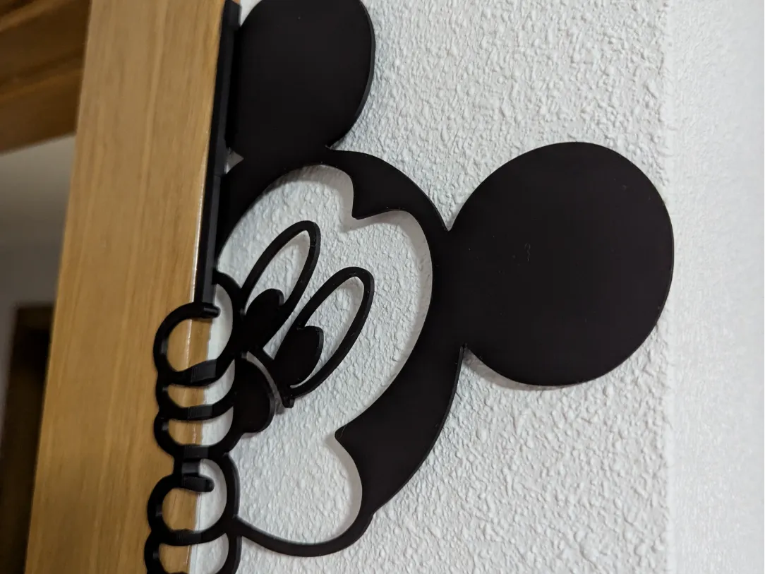 Mickey Mouse Wall art / Door art -Flat and rounded - Free 3D Print ...