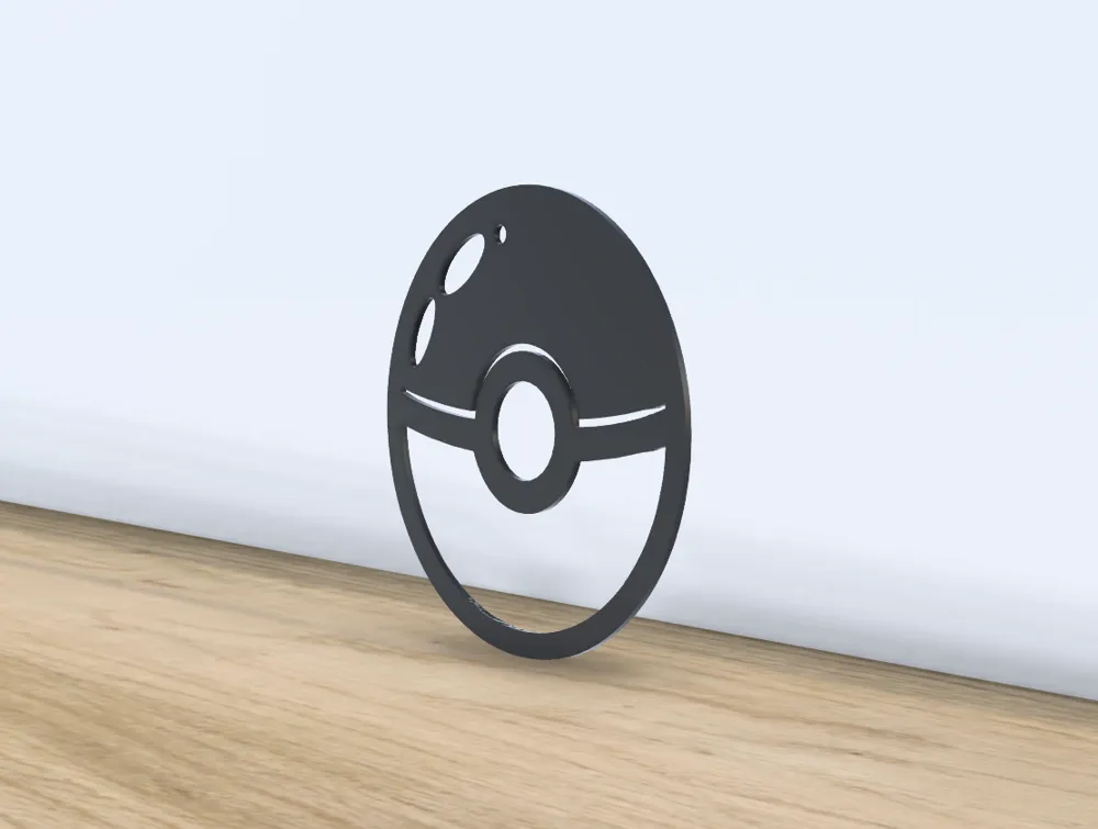 Pokemon Pokeball - 2d silhouette - AI Generated by JF-699 - MakerWorld