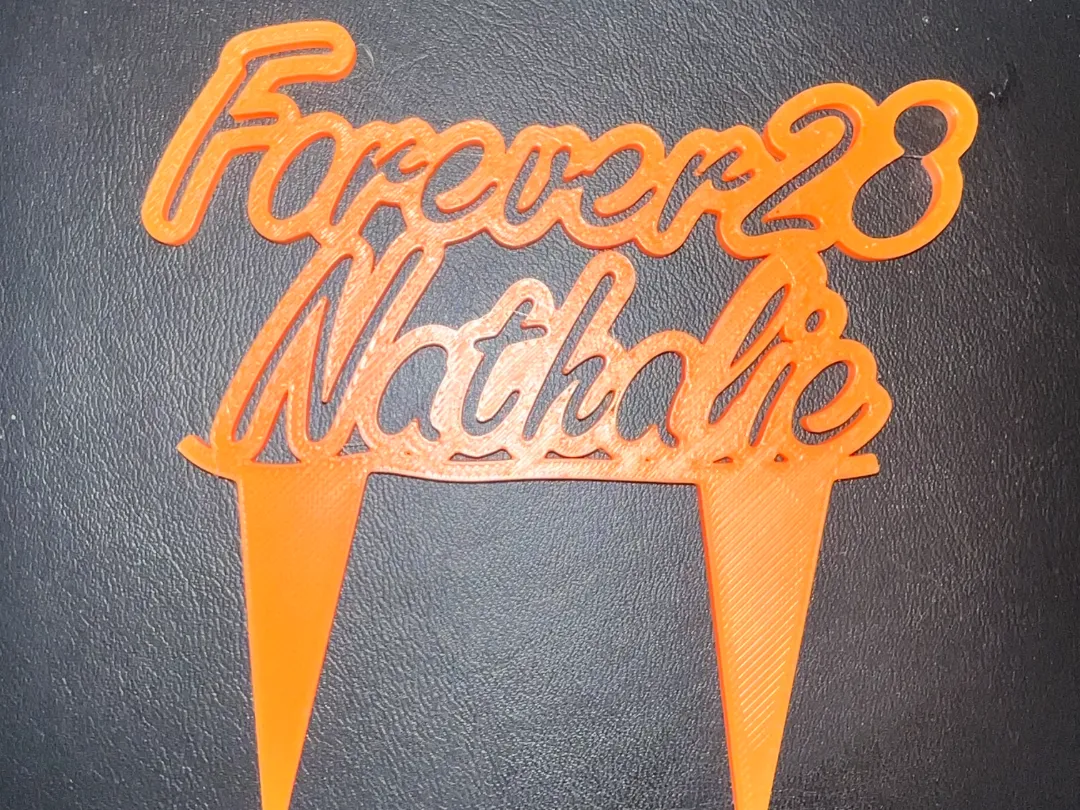 Topo de Bolo Nathalie - Modelo gratuito para impressão 3D - MakerWorld