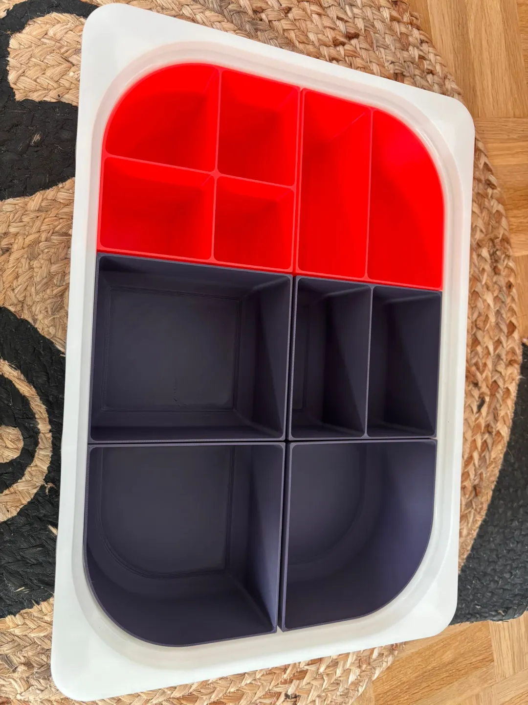 Organizer for the low IKEA TROFAST bins - Free 3D Print Model - MakerWorld