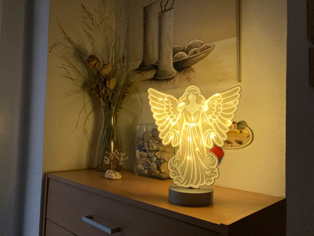 Xmas Angel lightbox with timer by CreativeDesign3D - MakerWorld