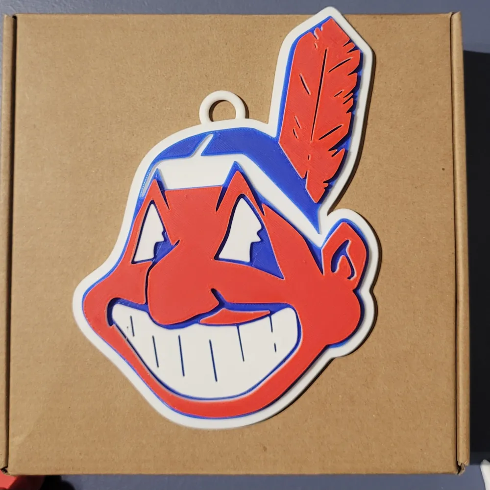 CLEVELAND INDIANS 3D Logo 180mm series by mercadogarzas - MakerWorld
