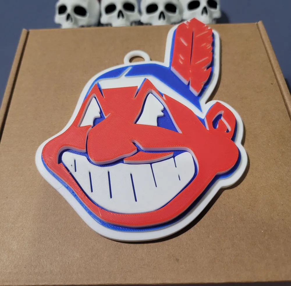 CLEVELAND INDIANS 3D Logo 180mm series by mercadogarzas - MakerWorld